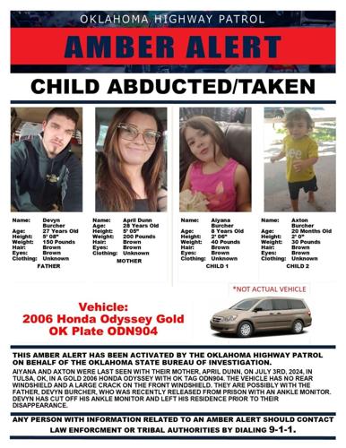 Oklahoma Amber Alert for missing children | Joplin News First ...