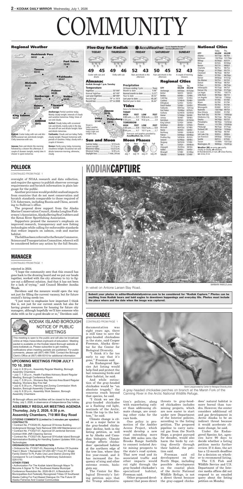 Page M01 | e-Edition | kodiakdailymirror.com