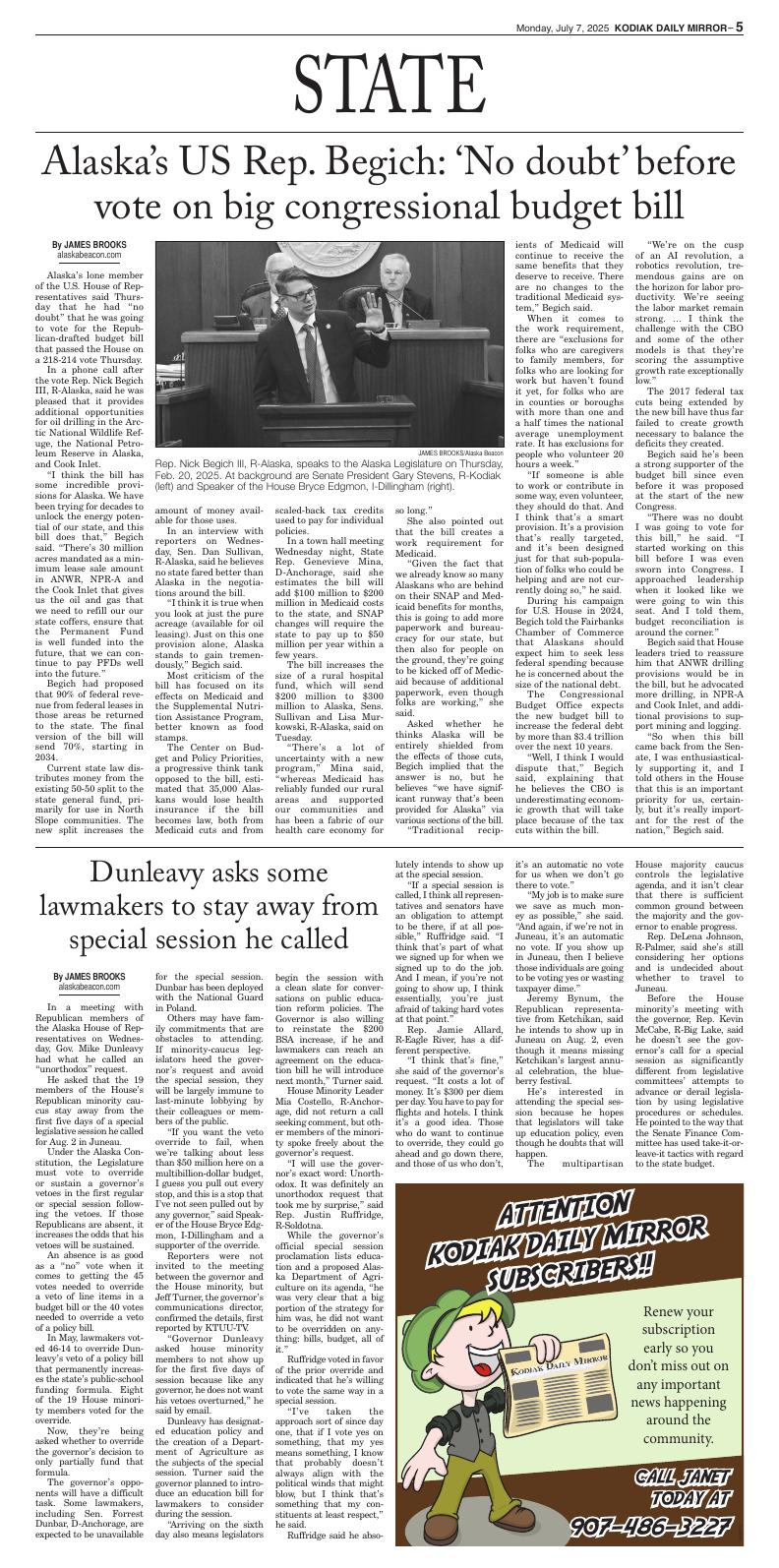 Page M05 | e-Edition | kodiakdailymirror.com