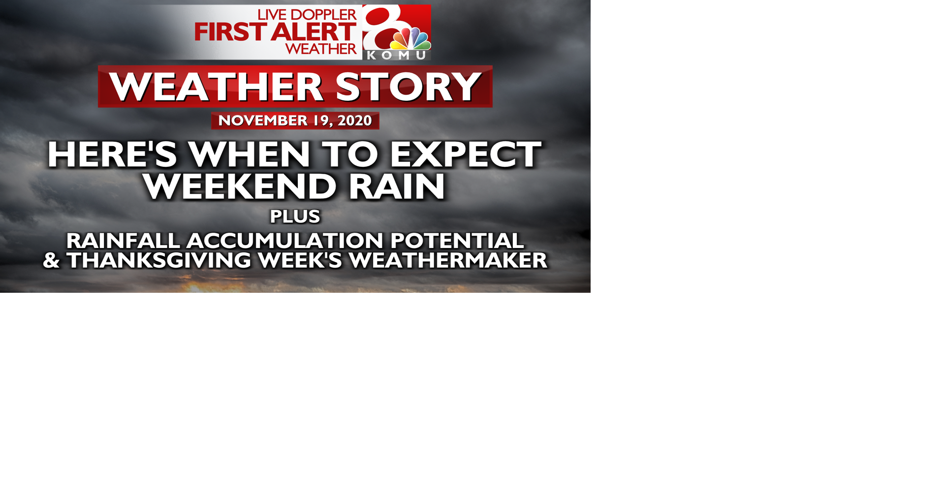 Forecast: Narrowing the weekend rain timeline | Weather | komu.com