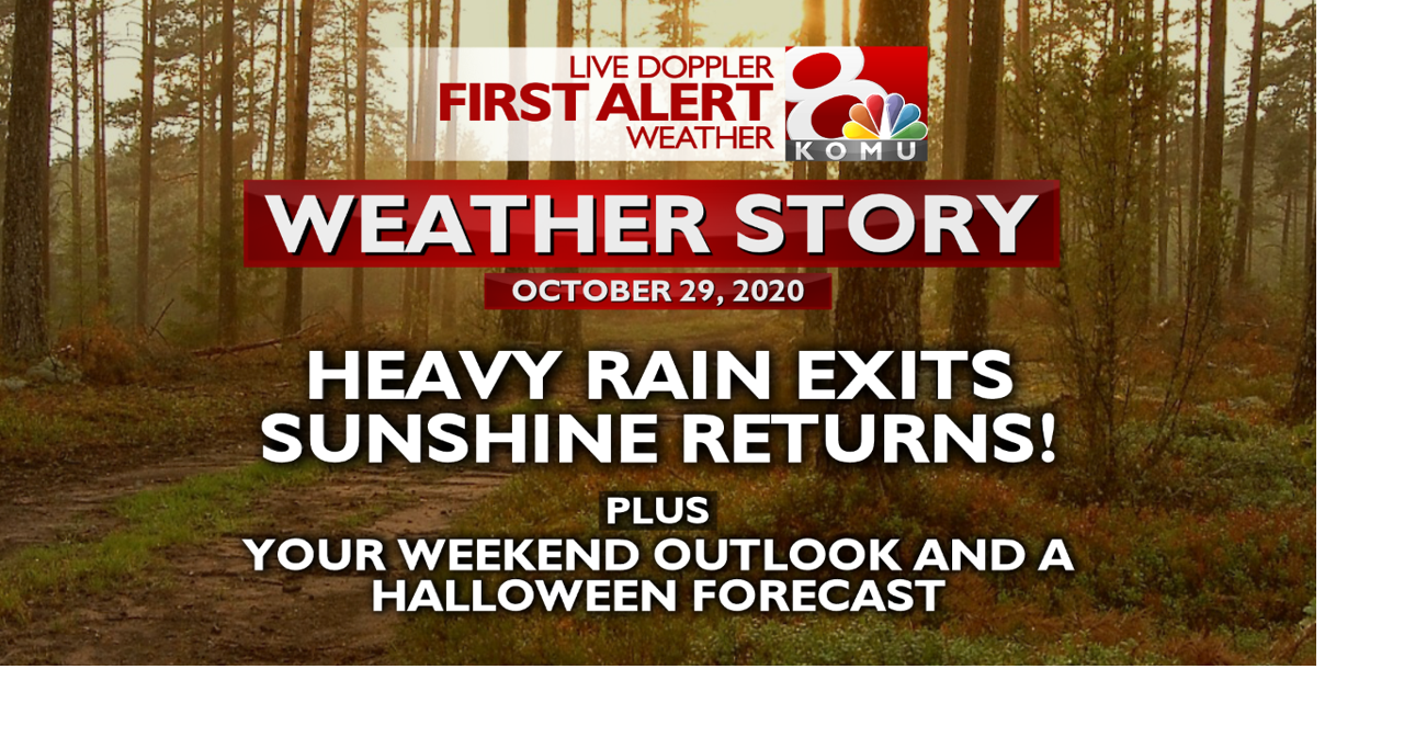 Forecast: Heavy rains exit, sunshine returns & Halloween preview ...