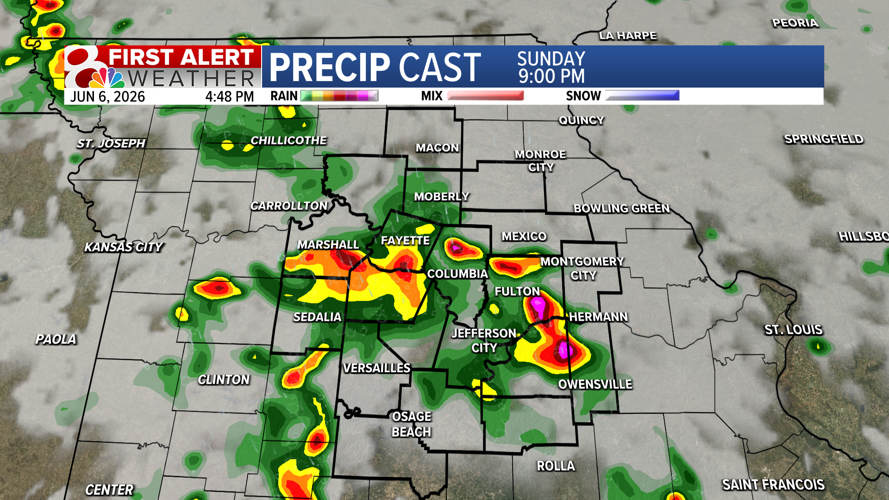 Scattered showers and thunderstorms before warm, humid conditions ...