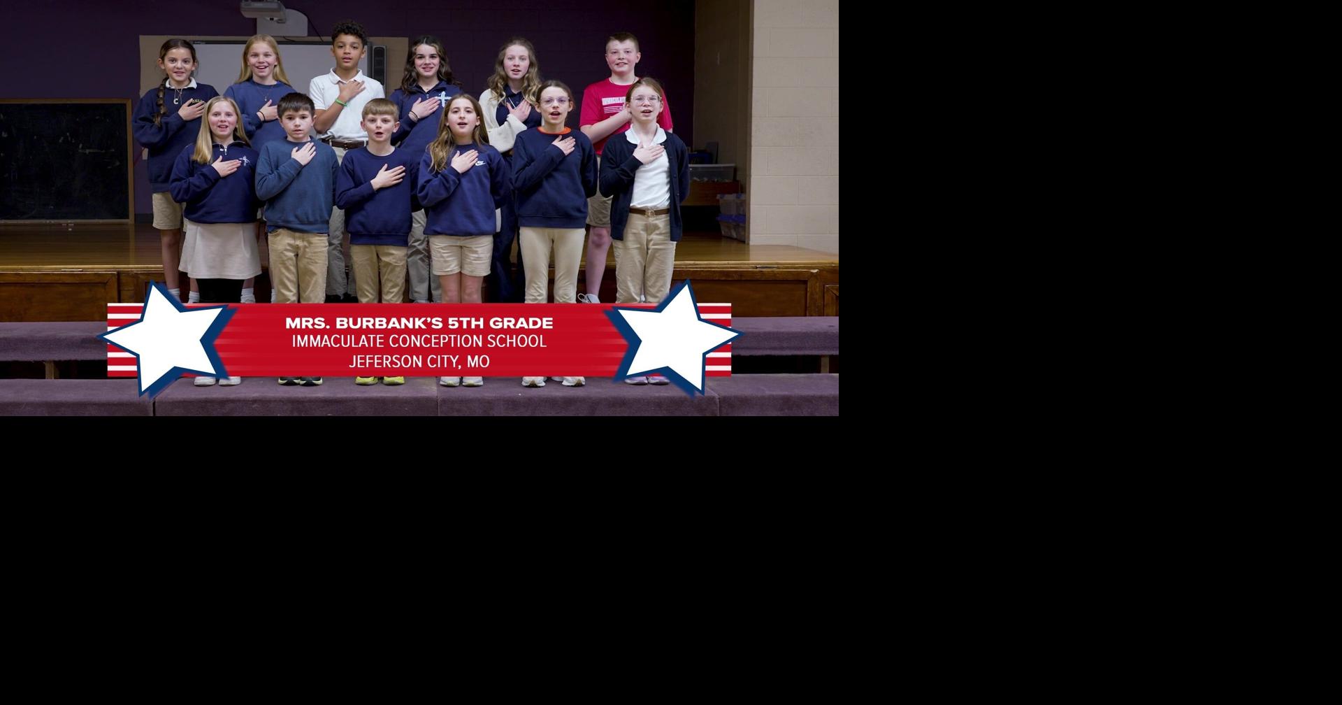Immaculate Conception School - Mrs. Burbank's 5th Grade | Daily Pledge ...