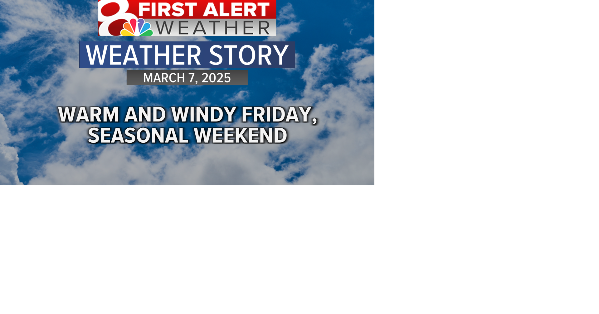 Forecast: Warm and windy Friday, sunny and seasonal weekend | Weather ...