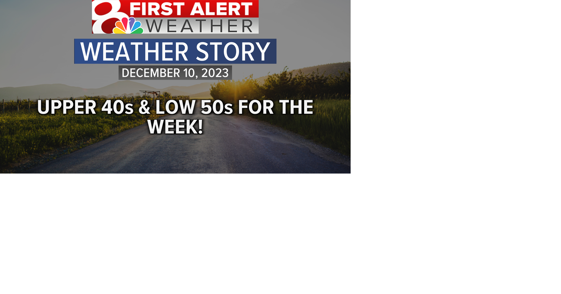 Forecast: A pleasant week ahead! | Weather | komu.com