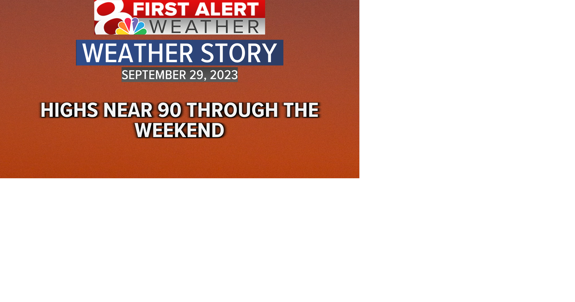 Forecast: A Hot End to September | Weather | komu.com