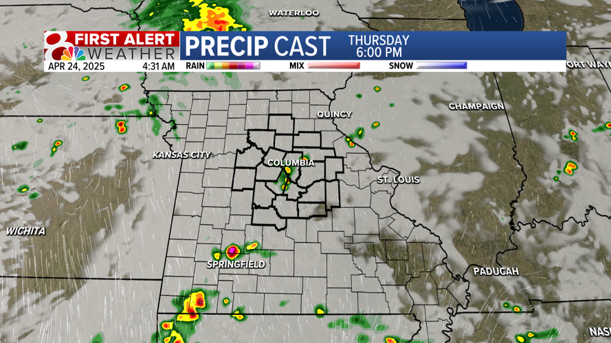 Warm with a few storms today, cooler into the weekend | Weather | komu.com