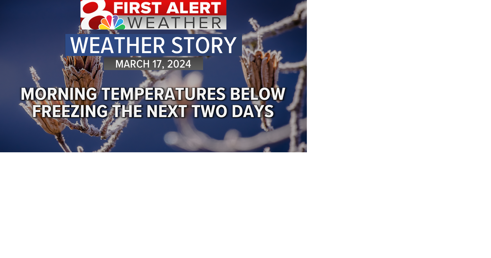 Forecast: Looking cold for Monday, more seasonal to end the week ...