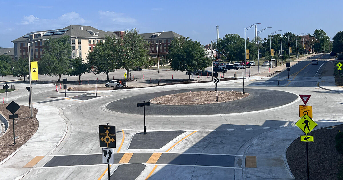 Roundabout on Tiger Avenue and Hospital Drive completed | Mid-Missouri ...