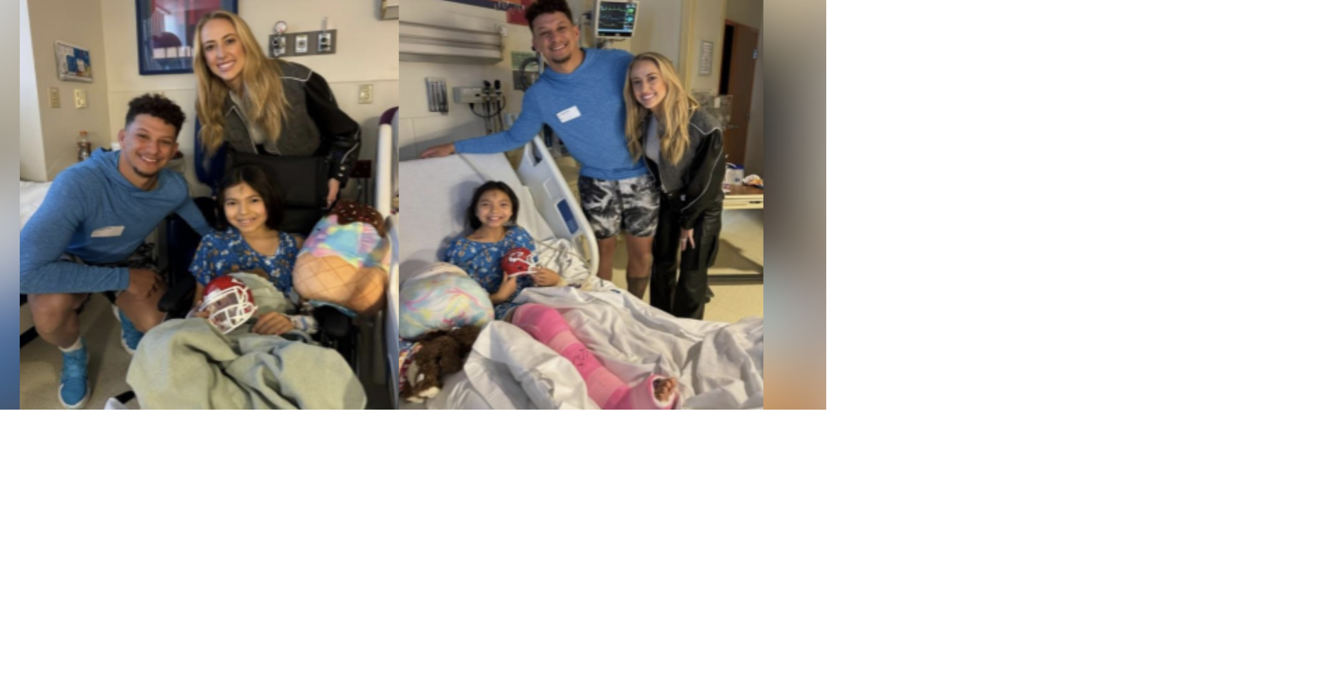 Patrick and Brittany Mahomes visit young shooting victims | State News ...