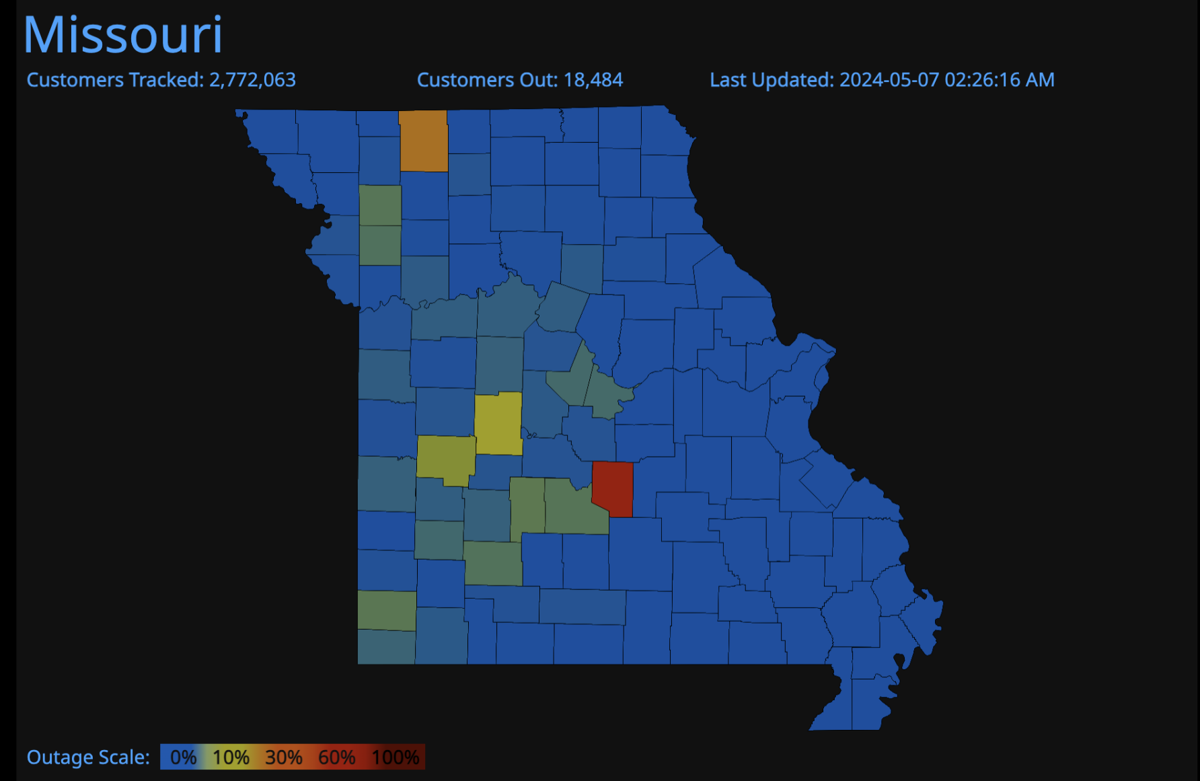 Power outages reported in Missouri | Mid-Missouri News | komu.com
