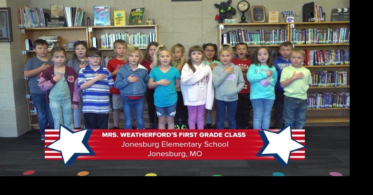 Jonesburg Elementary - Mrs. Weatherford's 1st Grade Class | Daily Pledge | komu.com