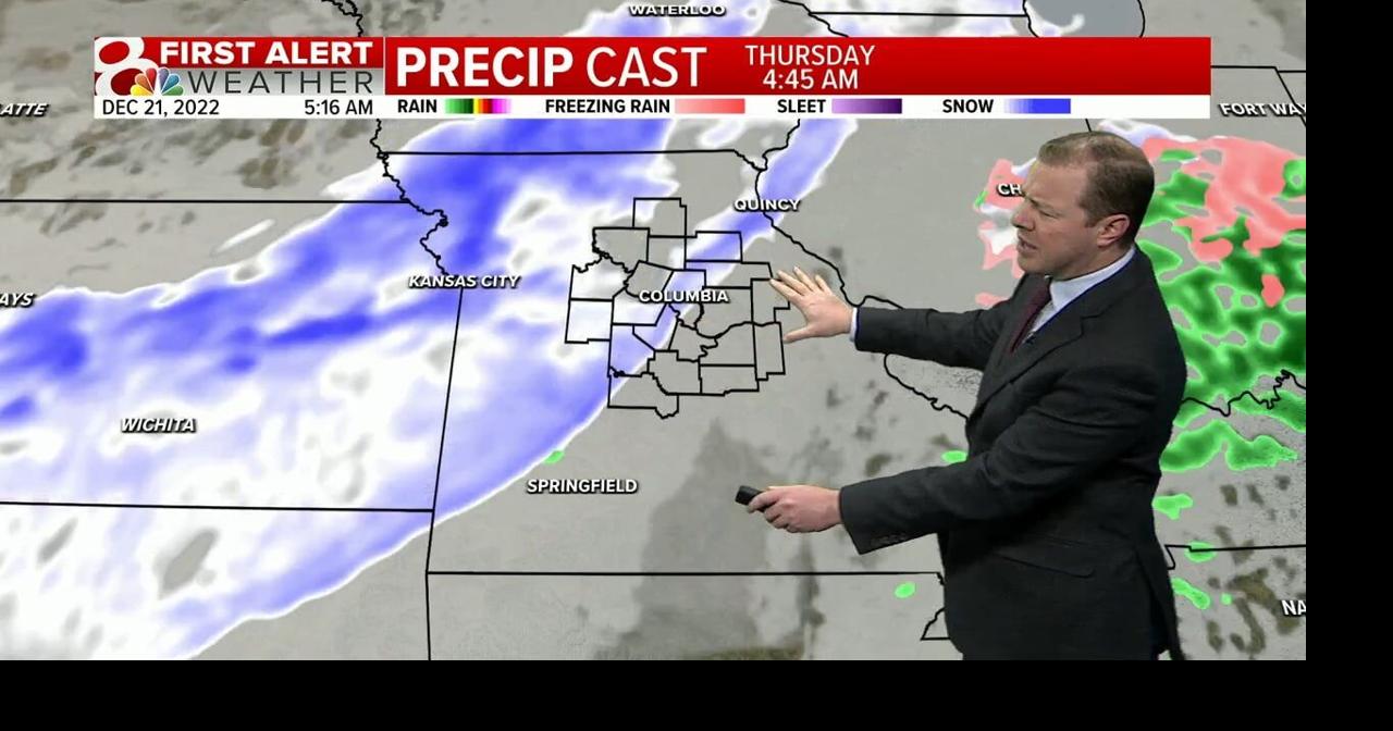 Wednesday will be chilly and dry, snow/cold begin early Thursday ...