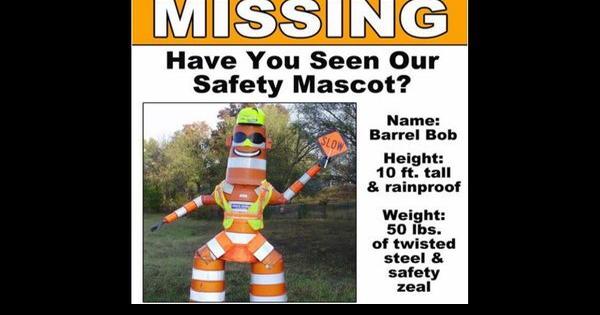 MoDOT announces Barrel Bob is missing | News | komu.com