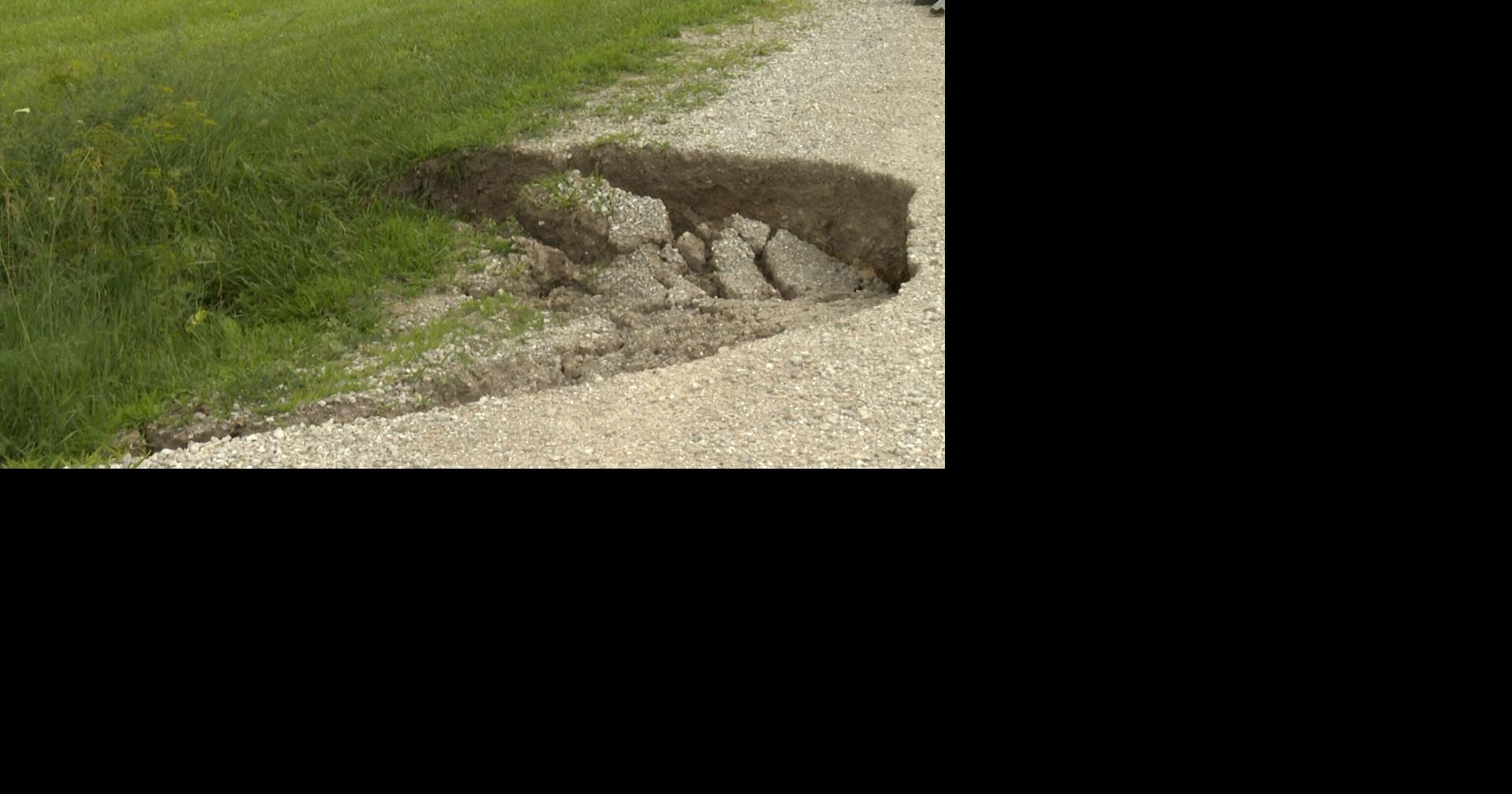 No repair timeline yet for partial road collapse east of Ashland, city ...