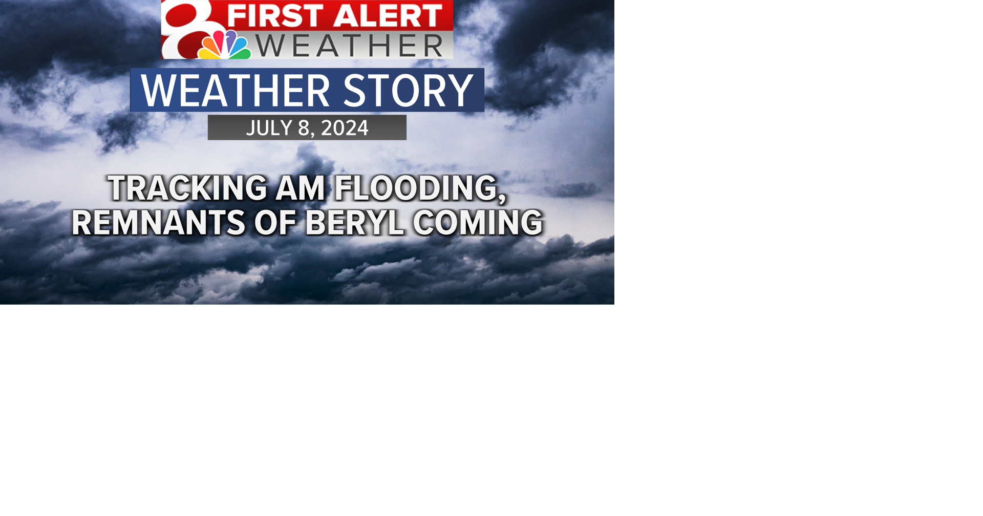Forecast: Tracking early flooding, remnants of Beryl coming | Weather ...