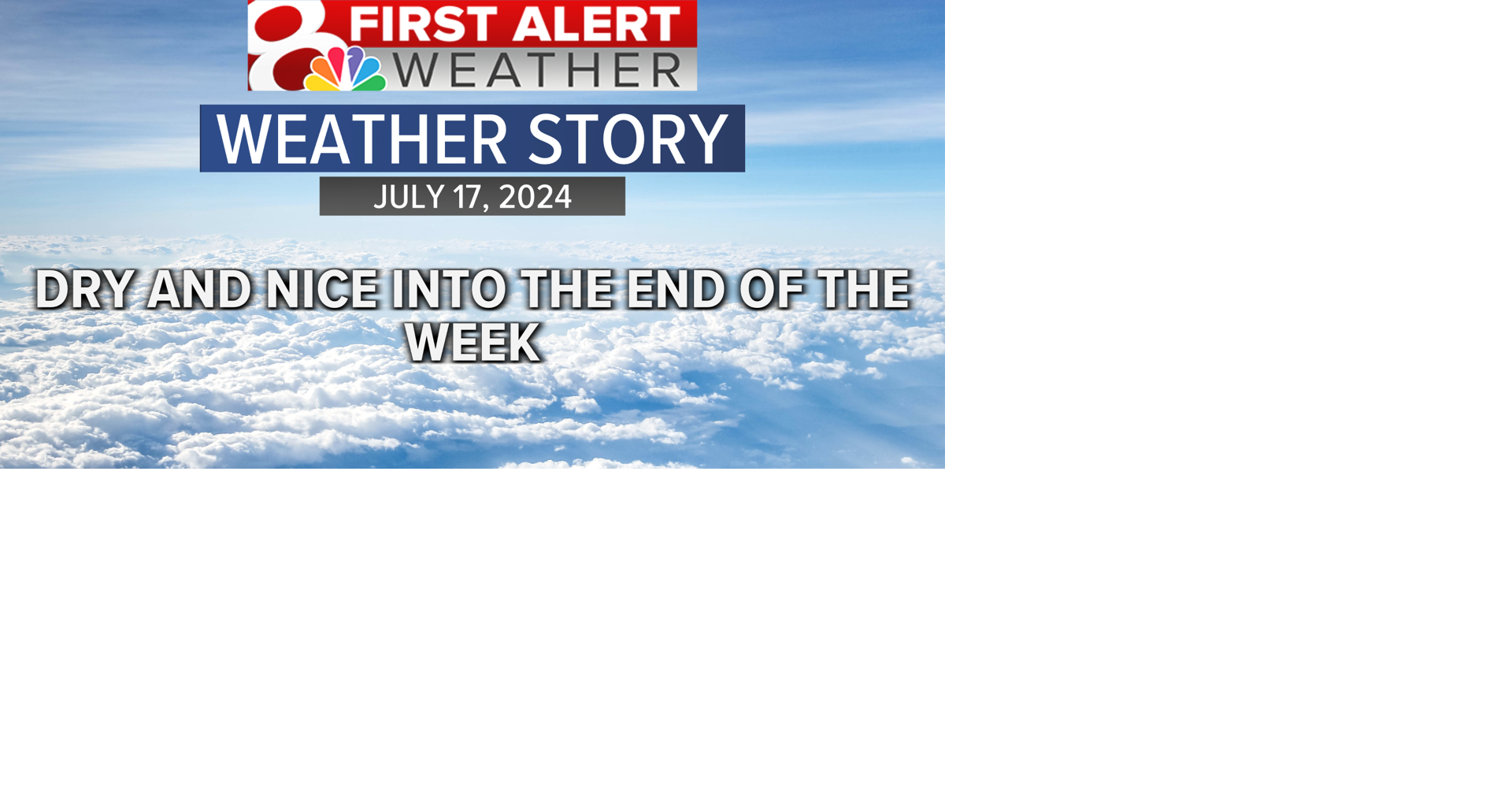 Forecast: Dry and nice for the rest of the week | Weather | komu.com