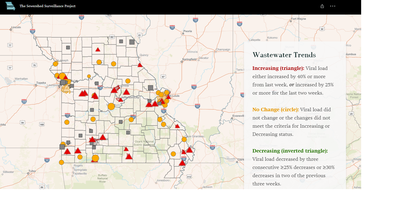Map of Missouri wastewater trends | | komu.com