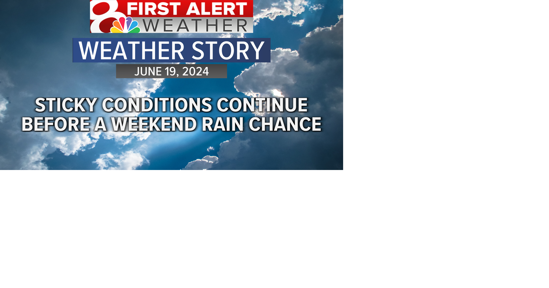 Forecast: Sticky conditions continue before a weekend rain chance ...