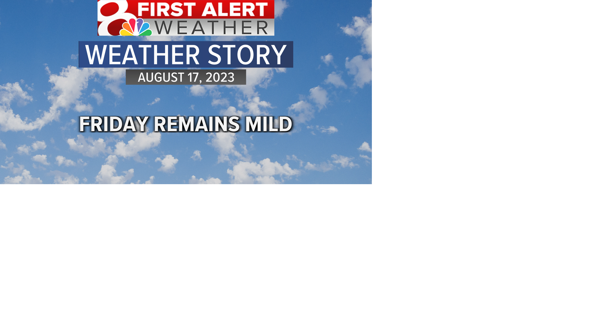 Forecast: Humidity increasing for the weekend | Weather | komu.com