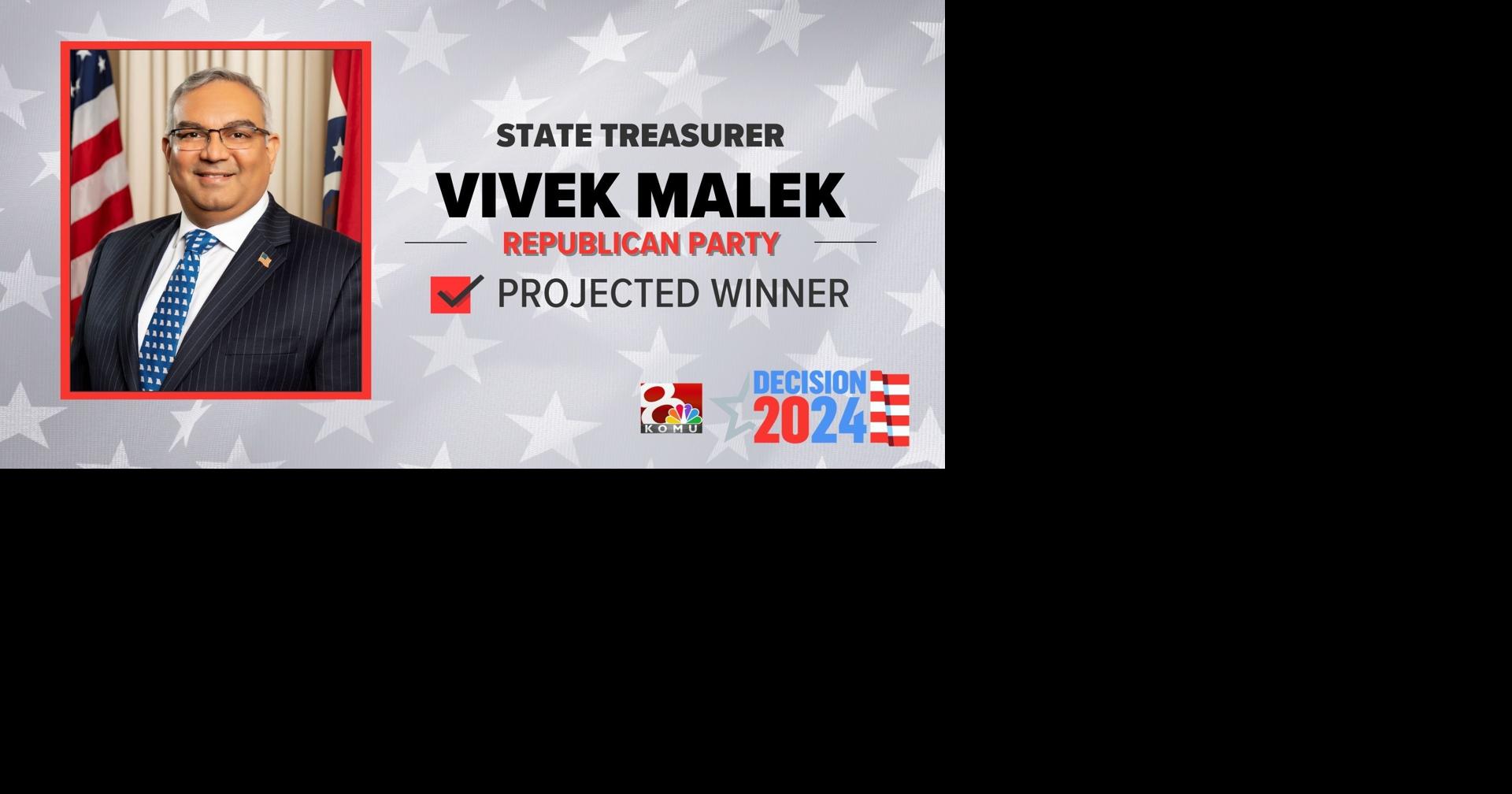 Vivek Malek wins first elected term as Missouri treasurer | Elections ...