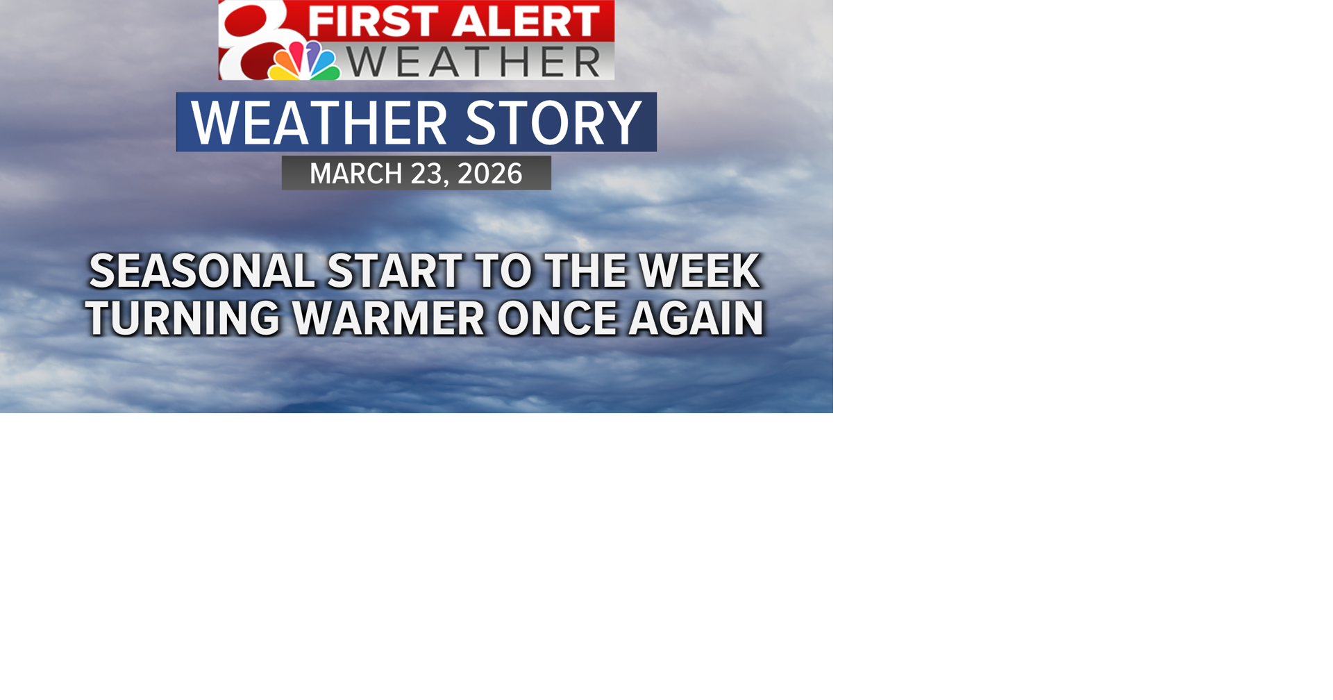 Forecast: Cool to start the week, warmer temperatures coming | Weather ...