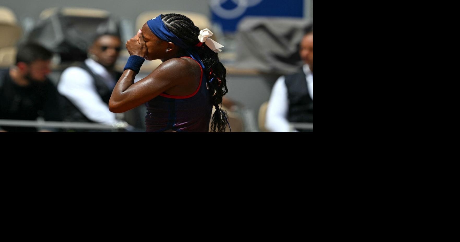 Tearful Coco Gauff exits Paris Olympics singles competition after ...
