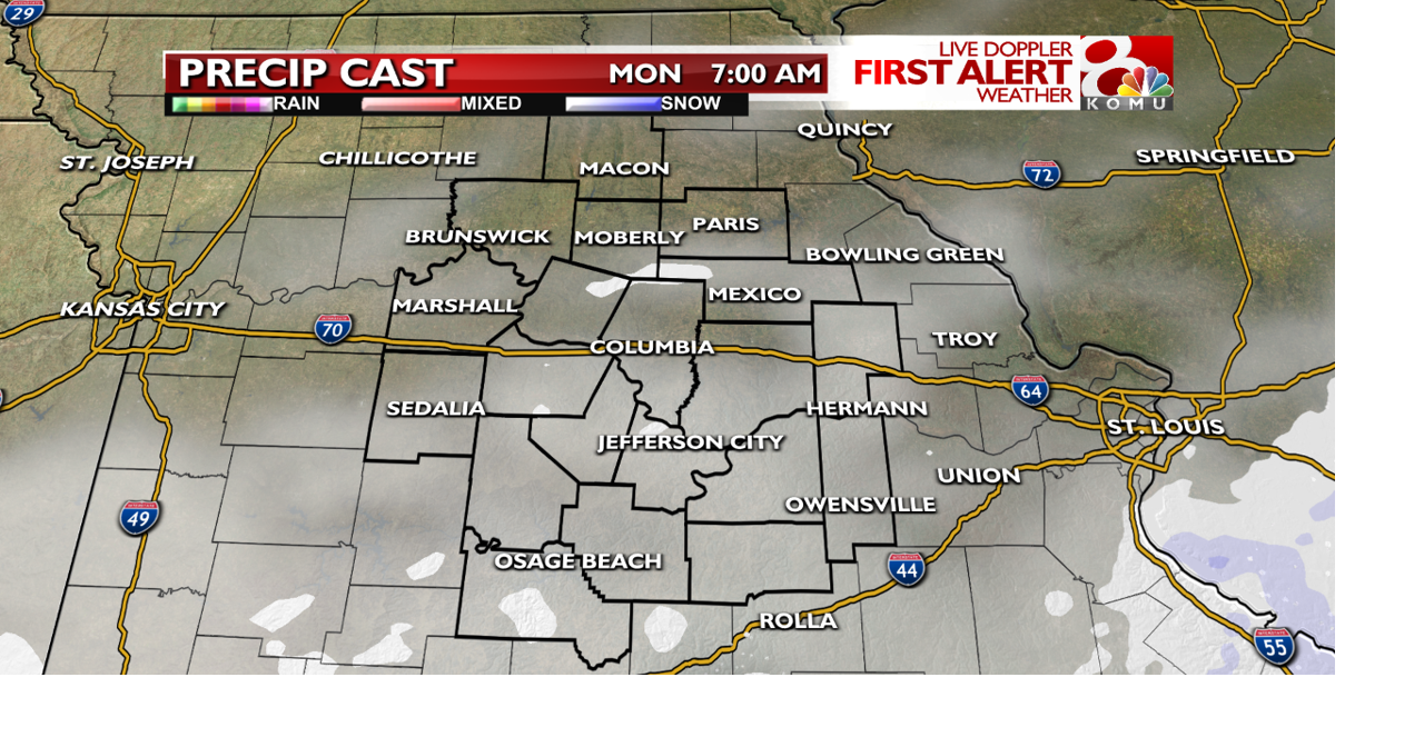 Monday Snow Timeline with Precipcast | | komu.com