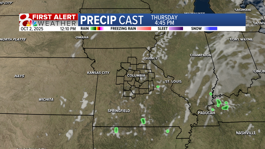 Forecast: Staying warm and mostly dry, very slight rain chances ...