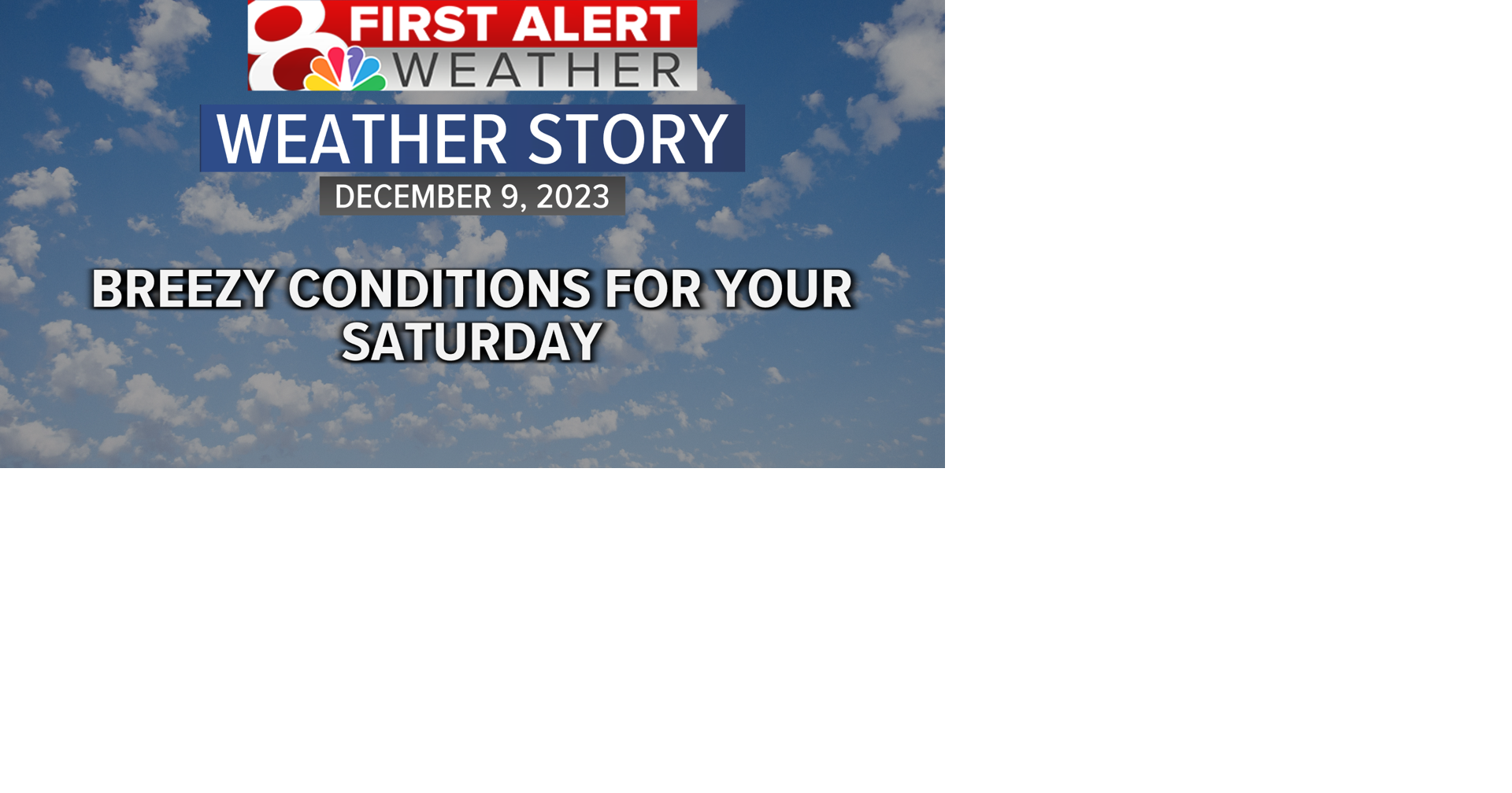 Forecast: Breezy conditions for your Saturday | Weather | komu.com