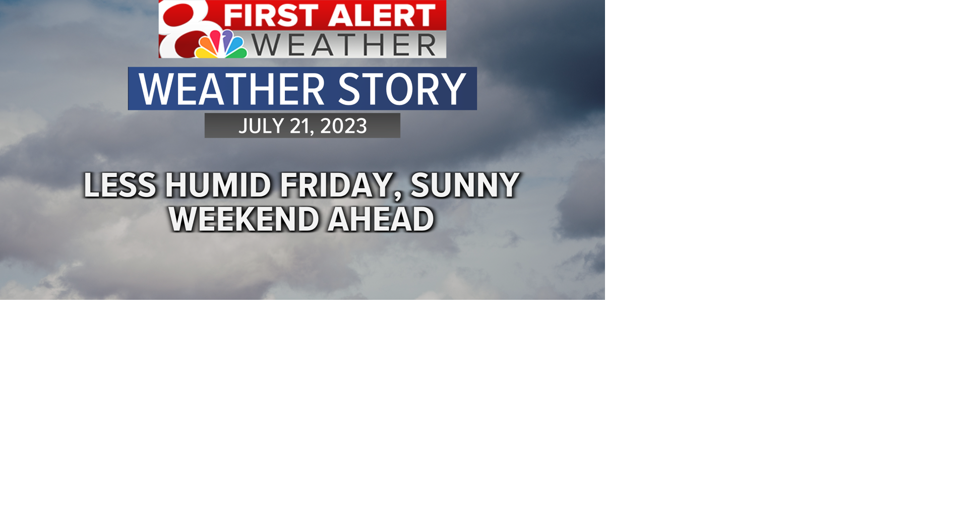 Comfortable, Less Humid & Sunny Friday | Weather | komu.com