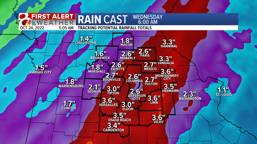 Forecast: Rain returns to Missouri today, could bring 1-2" accum. to ...
