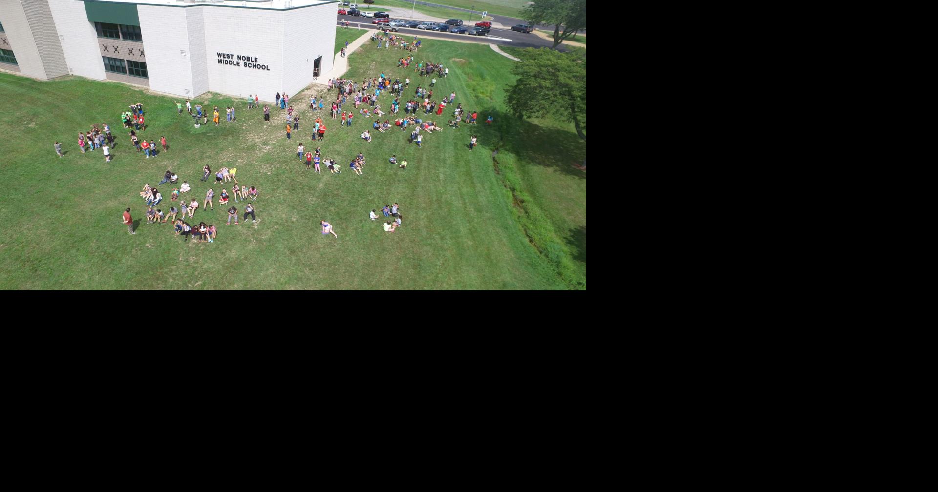Solar eclipse viewing, West Noble Middle School | Photo Galleries ...