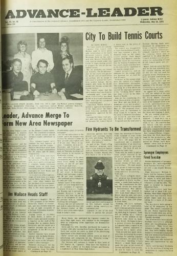 Looking back to the first Advance-Leader | Advance Leader | kpcnews.com