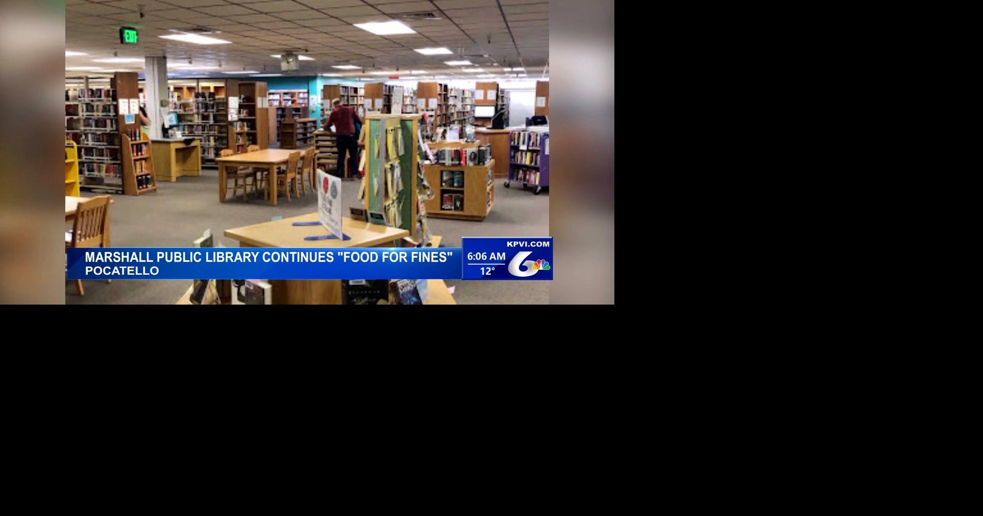 Marshall Public Library Continues their Food for Fines Program | Local News | kpvi.com