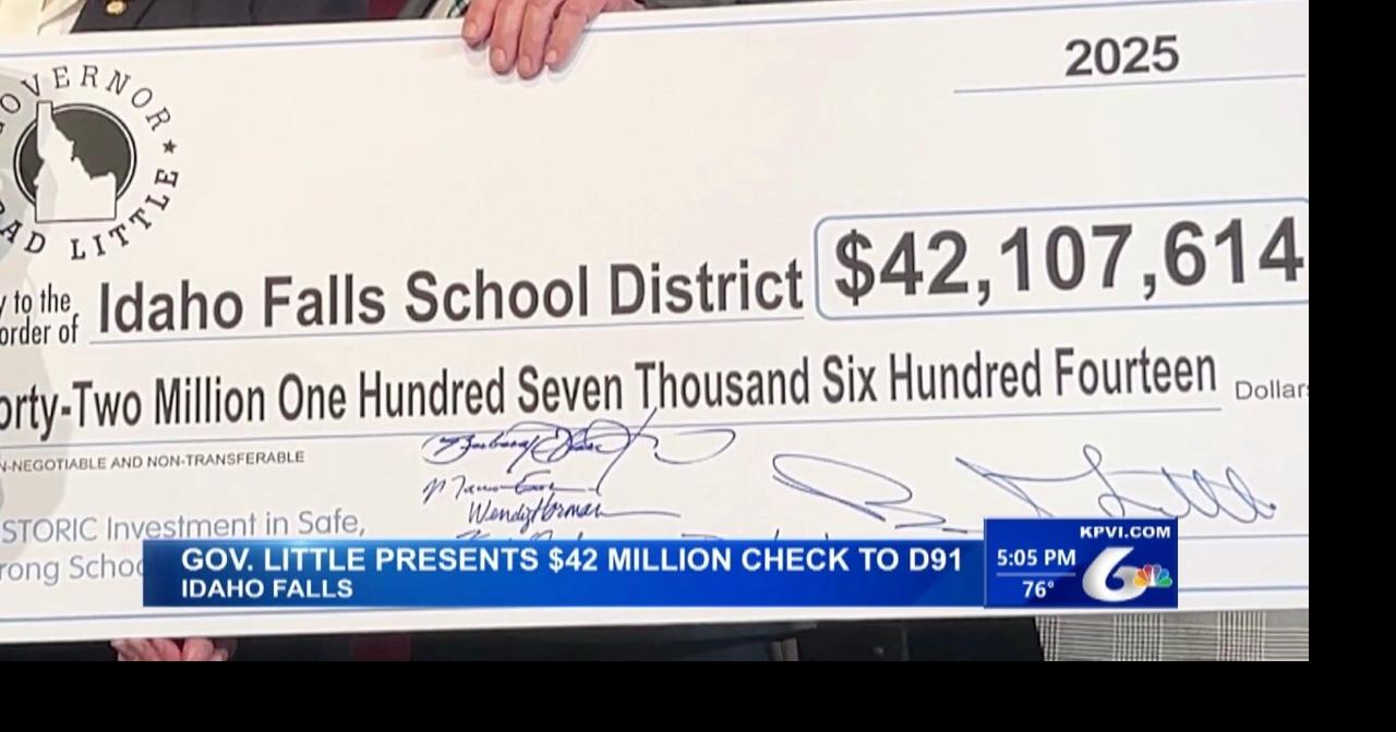 Governor presents large checks to four eastern Idaho school districts ...