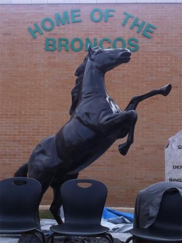 Blackfoot High School Broncos Unveils New Mascot Statue | Local News ...