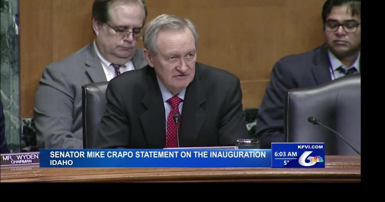 Mike Crapo Issues Statement on President Trumps Inauguration | News ...