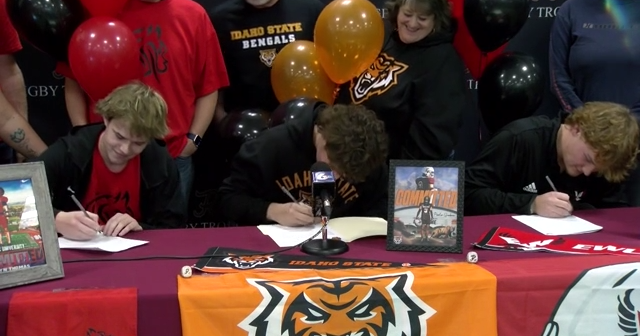 Rigby Football Celebrates 4 College Signings | Sports | kpvi.com