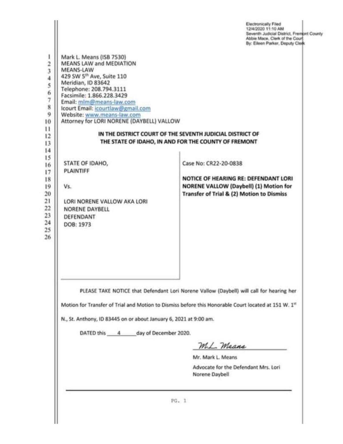 Mark Means Document | Local News | kpvi.com