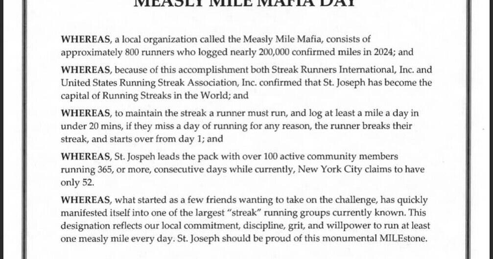 Measly Mile Mafia to be recognized by the city of St. Joseph | News ...