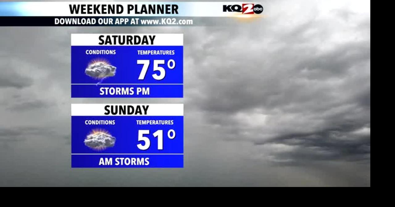 KQ2 Forecast: Multiple chances for storms this weekend | Weather | kq2.com