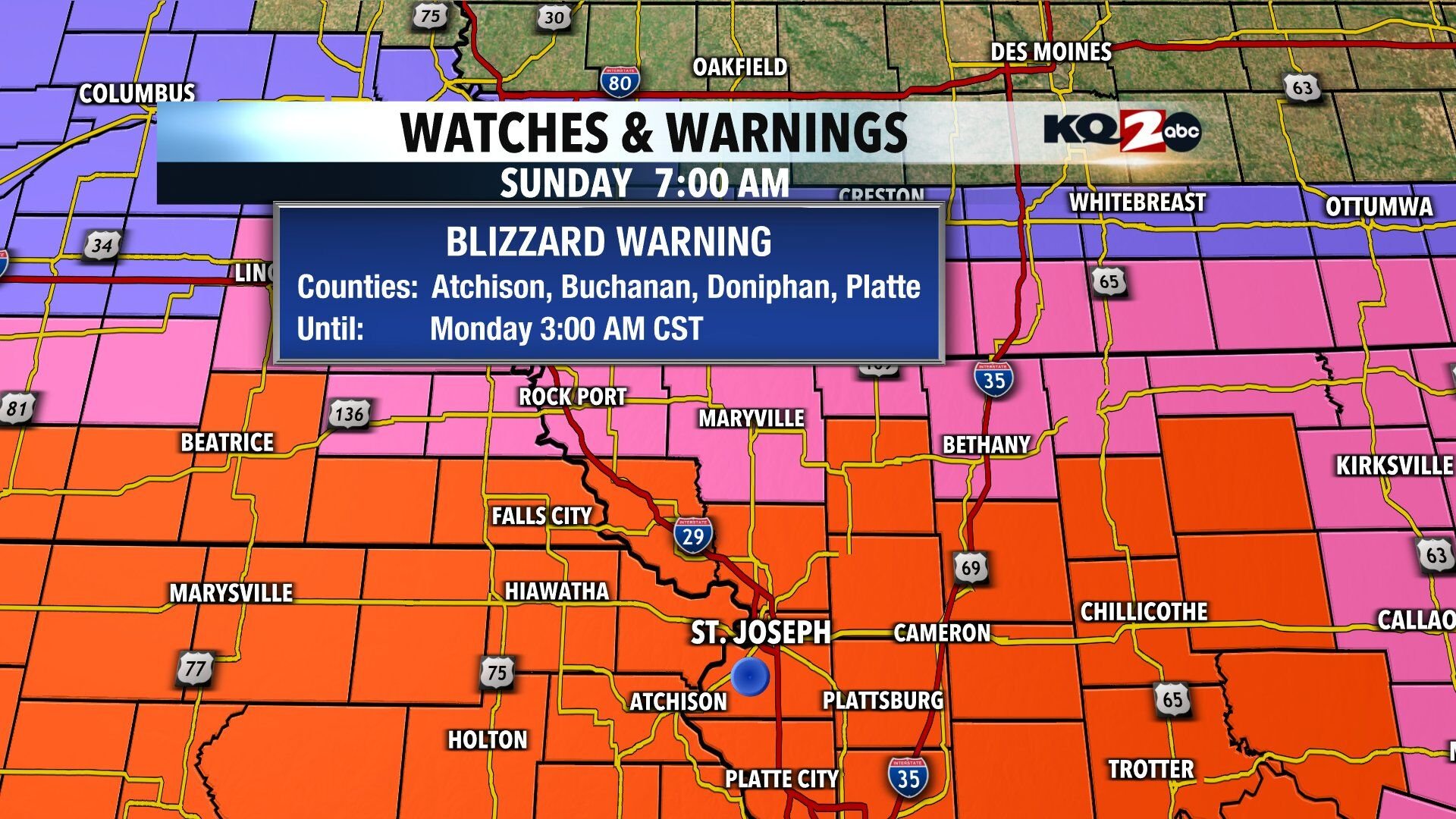 KQ2 Forecast: Blizzard conditions for our Sunday as major winter storm ...