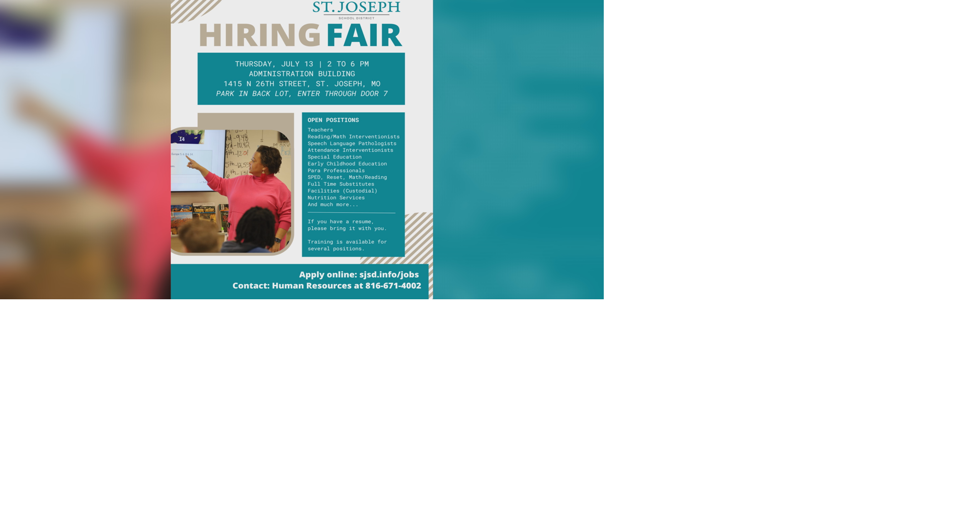 SJSD looking to fill nearly 70 open positions before the start of the ...