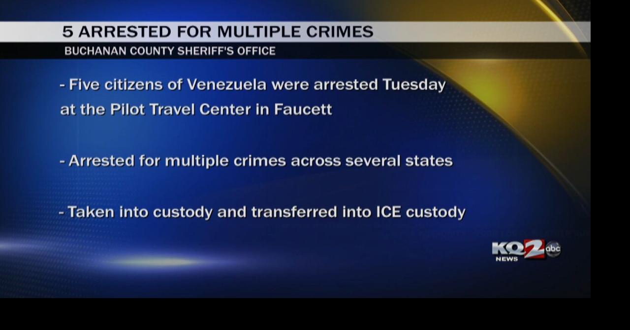 Five people arrested with connection to multiple crimes across the Midwest | Video | kq2.com