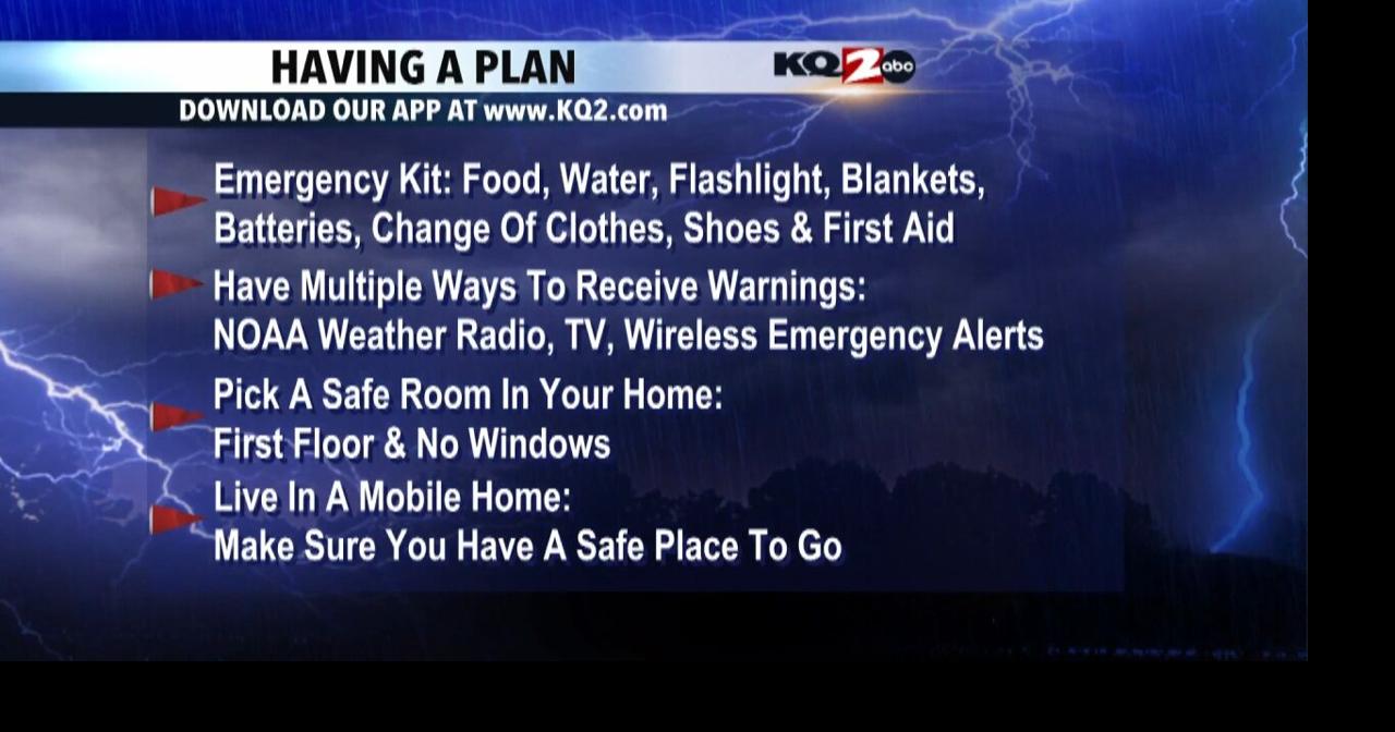 Severe Weather Preparedness Week: Having A Plan | News | kq2.com