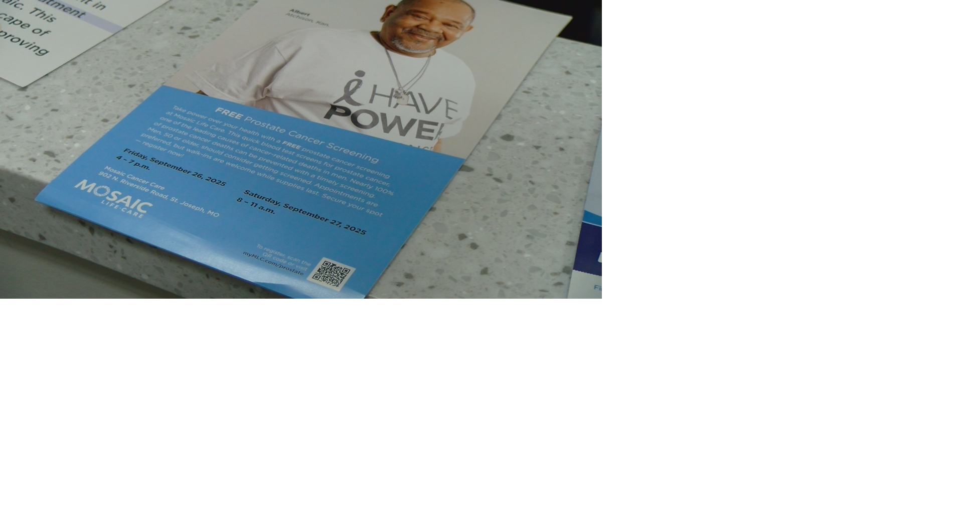 Mosaic Cancer Care offering free prostate screenings this weekend | News | kq2.com