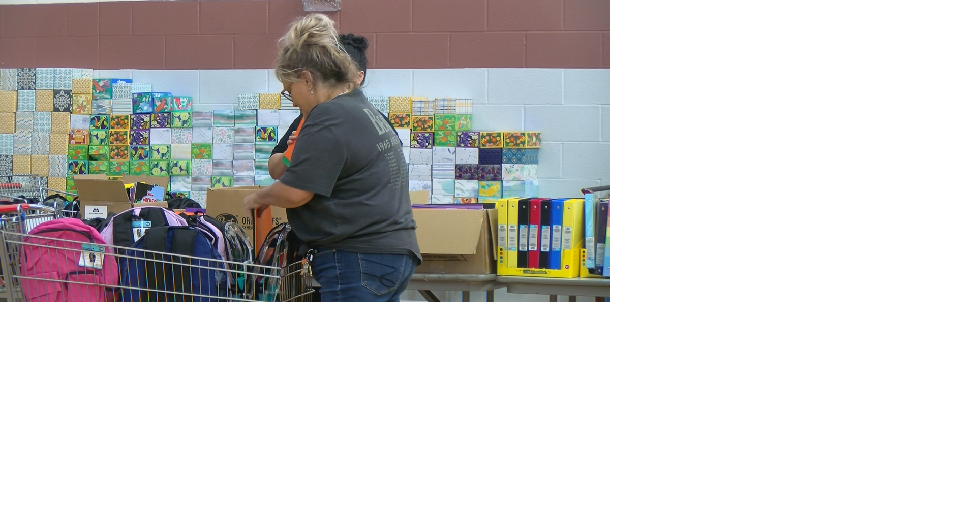 The Salvation Army prepares to distribute backpacks ahead of new school ...