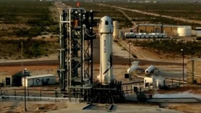 See the moment Blue Origin spacecraft lifts off | | kq2.com