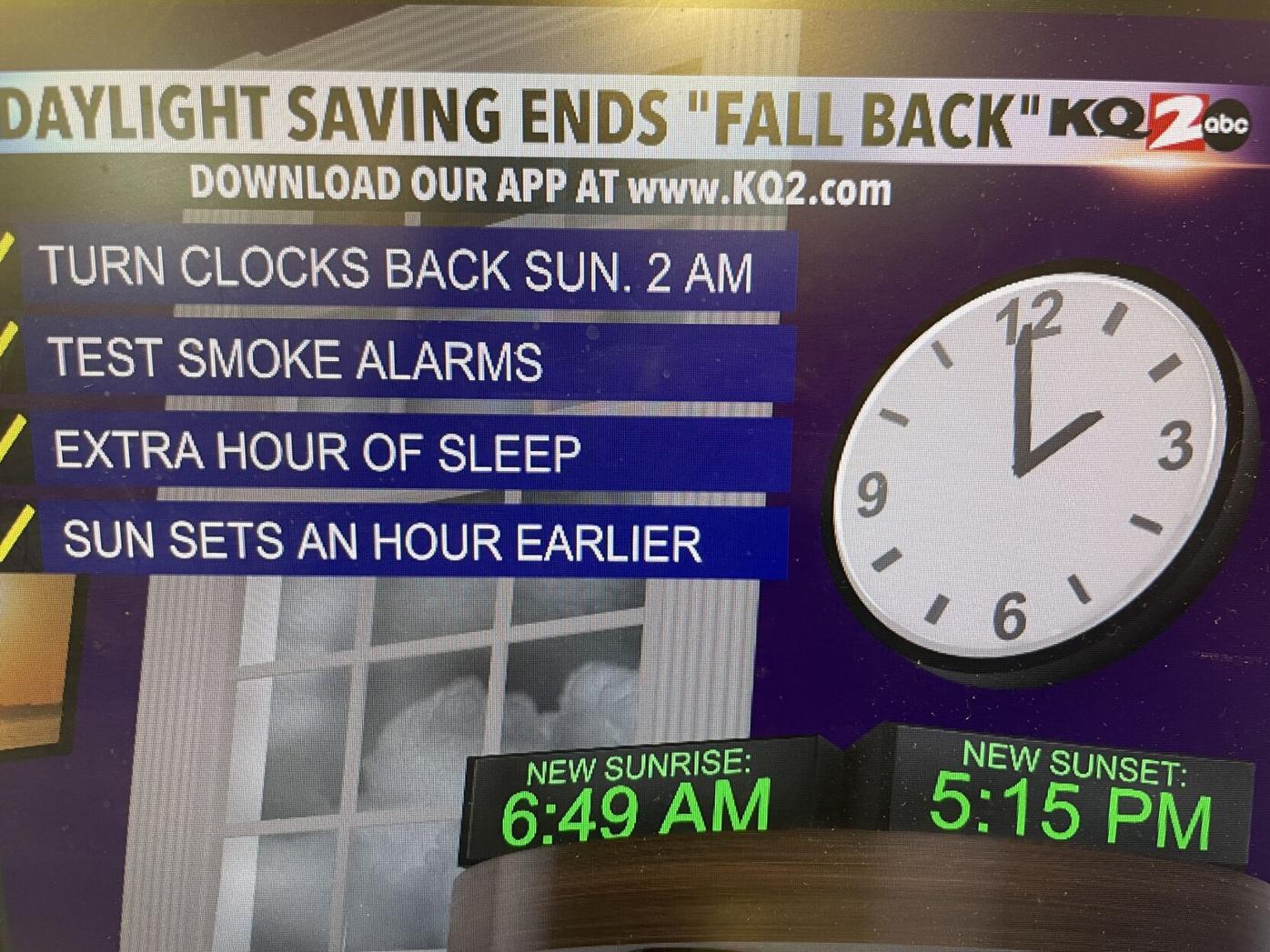 fall back sunrise time